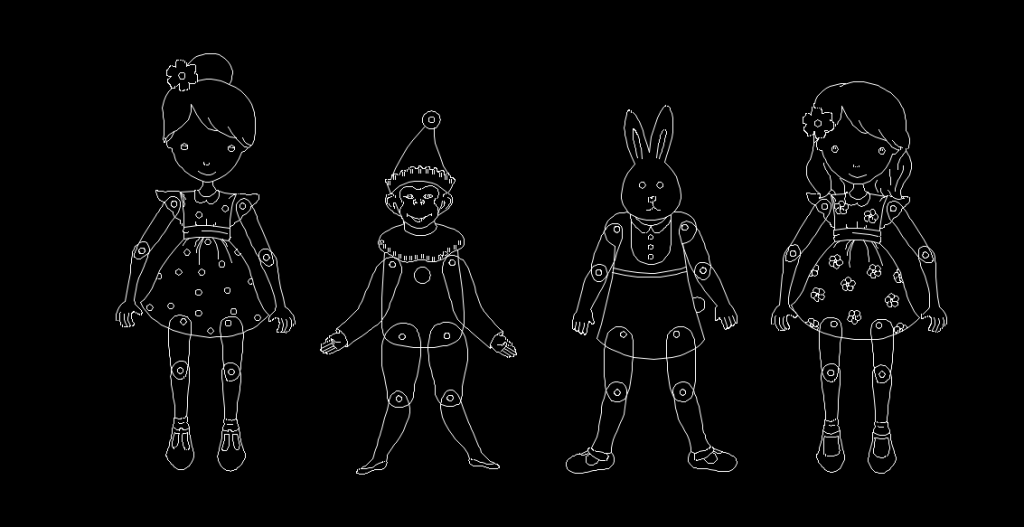 Dolls drawing cad blocks – dwg | FreeDWGdownload.com